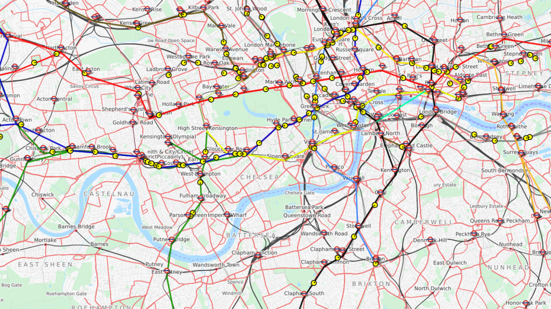 This Handy London Underground Map Shows Trains Moving in Real Time