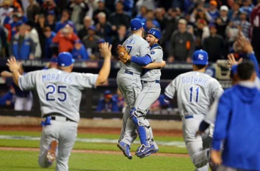 Kansas City Royals World Series Final Out Ball Coming Home