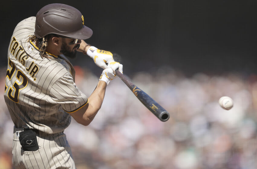 Fernando Tatis Jr. is finally swinging a bat, but don’t get too excited