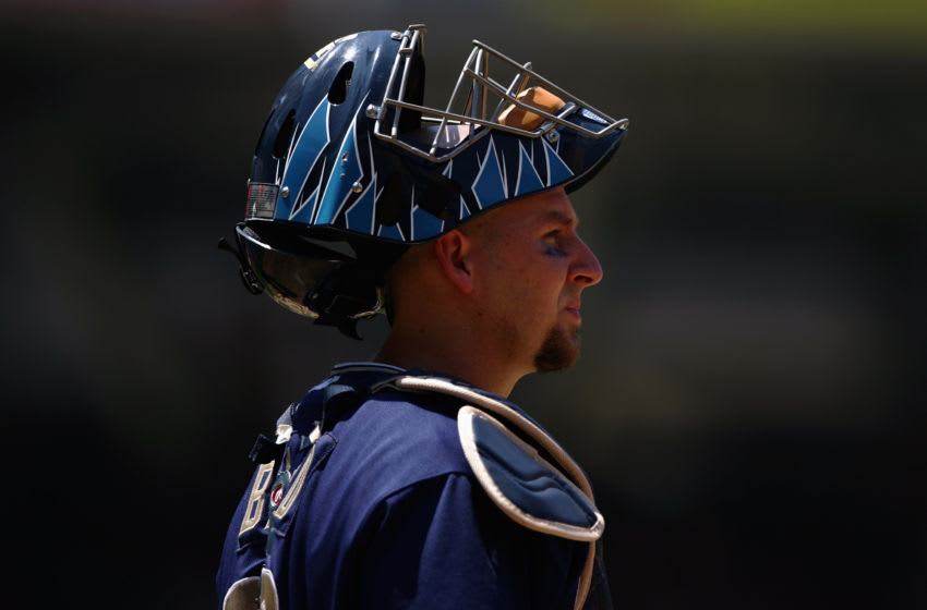 Josh Bard interviews for a spot on Yankees coaching staff