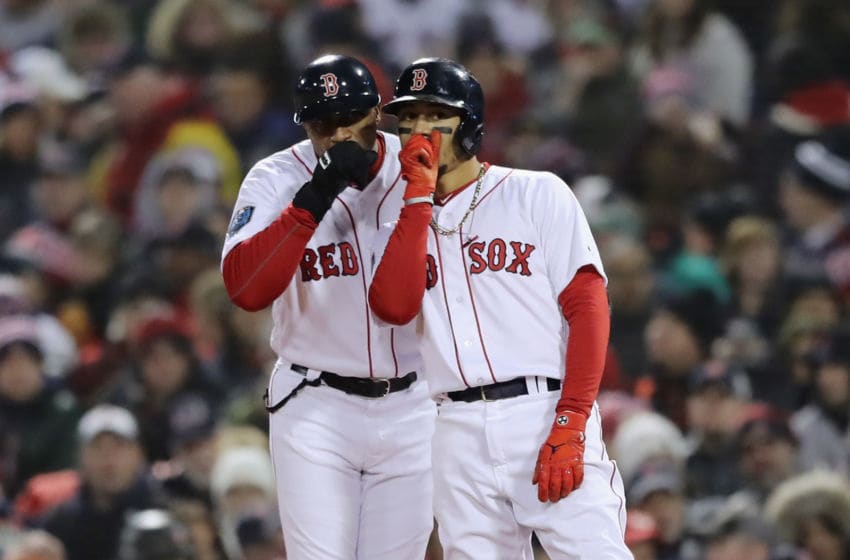 Red Sox first base and running instruction coach Tom Goodwin