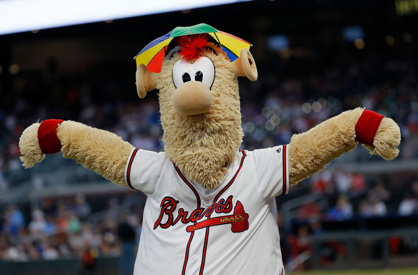 The Atlanta Braves mascot has good moves, but the security guard may ...