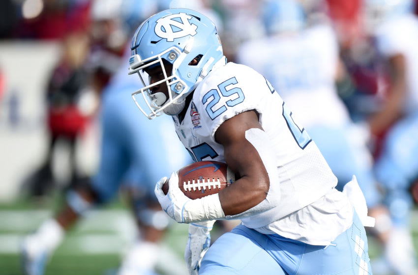 UNC Football: North Carolina helmet stickers vs Virginia Tech