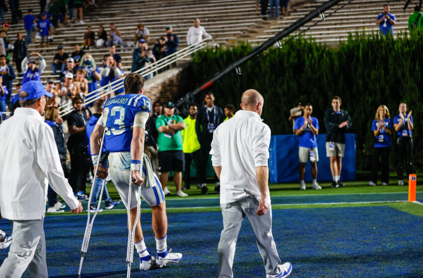 Duke football: Riley Leonard will return after gruesome ankle injury
