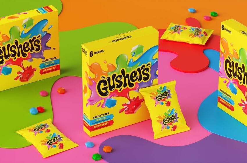 General Mills modernizes Gushers and Fruit by the Foot look