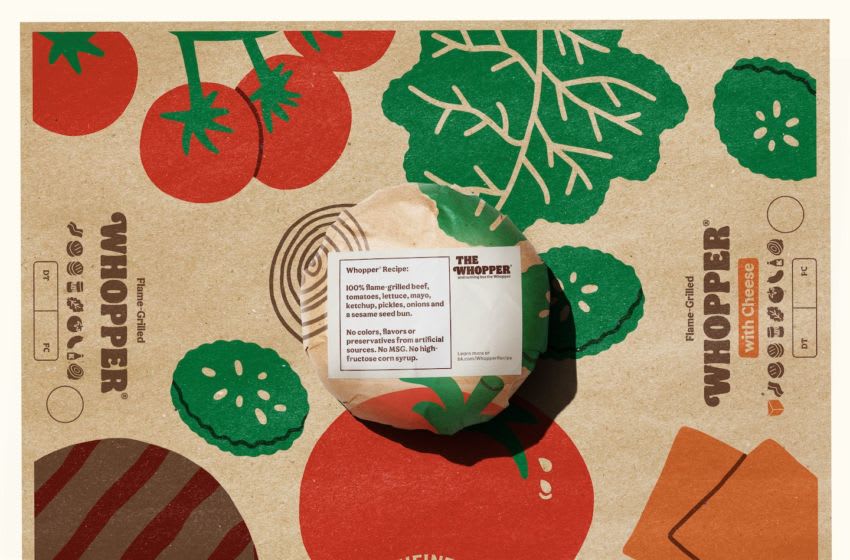 Burger King puts the Whopper recipe front and center