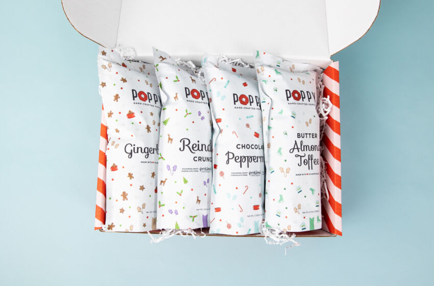 Holiday Favorites of Poppy Handcrafted Popcorn have arrived